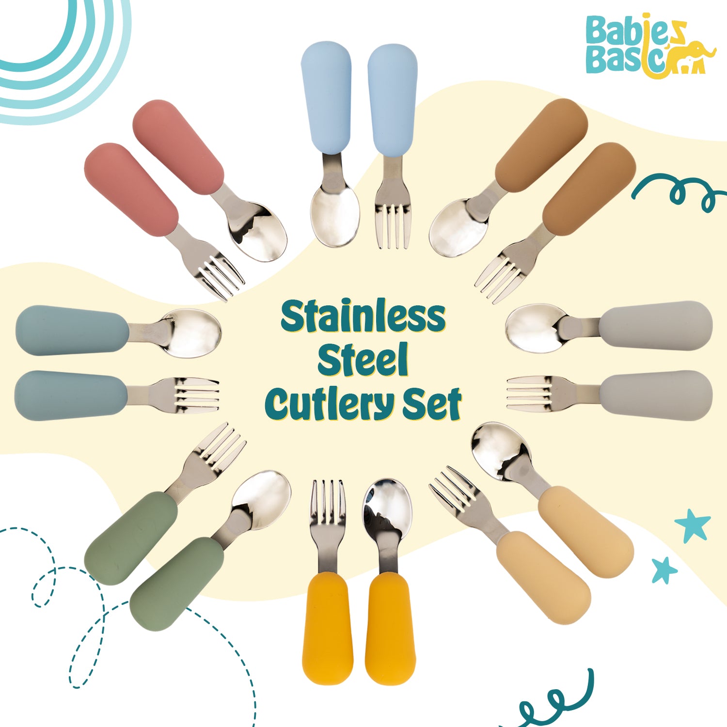 Stainless Steel Spoon Set – BabiesBasic